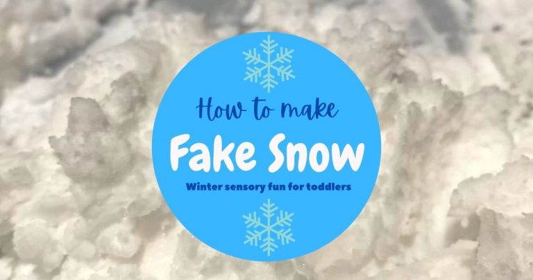 How To Make Fake Snow {Winter Sensory Fun For Toddlers}