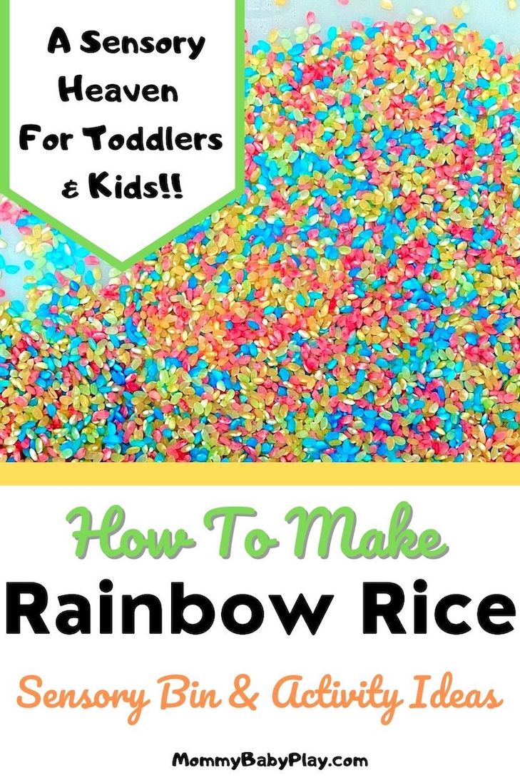 How To Make Rainbow Rice {Sensory Bin & Activity Ideas}