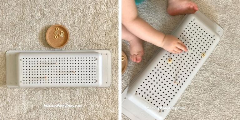 Pasta Threading {Fine Motor Activity For Toddlers} - Mommy Baby Play